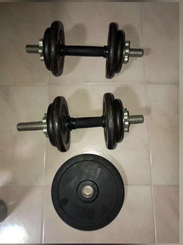87.5kg Used Dumbbell Set, Sports Equipment, Exercise & Fitness, Weights ...