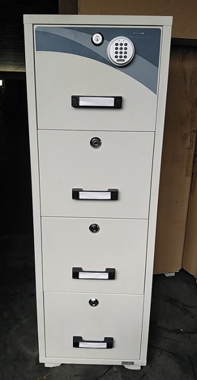 Alverstone All Fire Proof 4 Drawer Filing Cabinet with Digital Lock ...