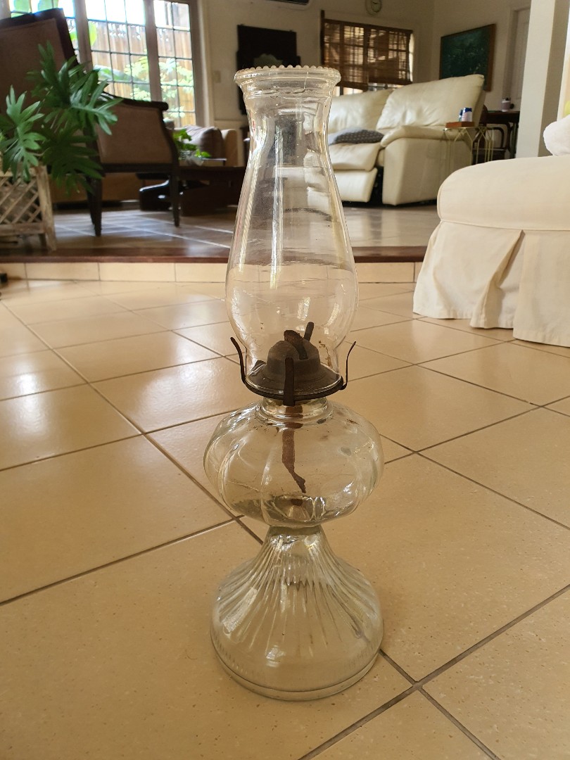 Antique Glass Lamp Gasera, Furniture & Home Living, Home Decor, Other ...