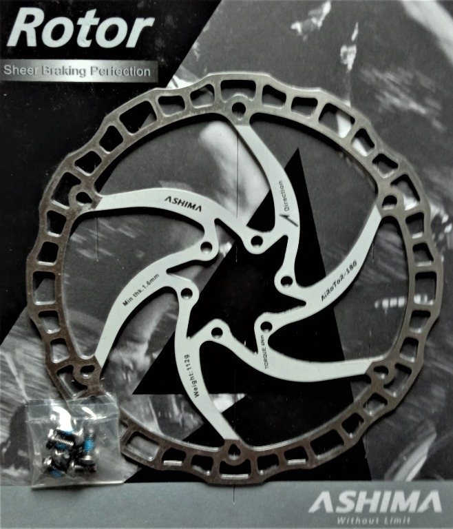 ASHIMA AiRoToR Brake Disc Rotor 180mm White, Sports Equipment, Bicycles ...