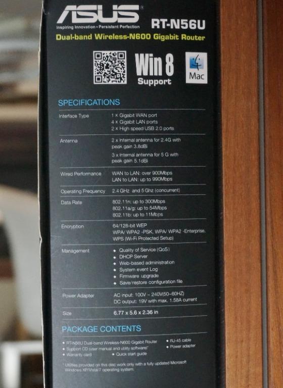 ASUS RT-N56 Gigabit Router Dual Band, Computers & Tech, Parts ...