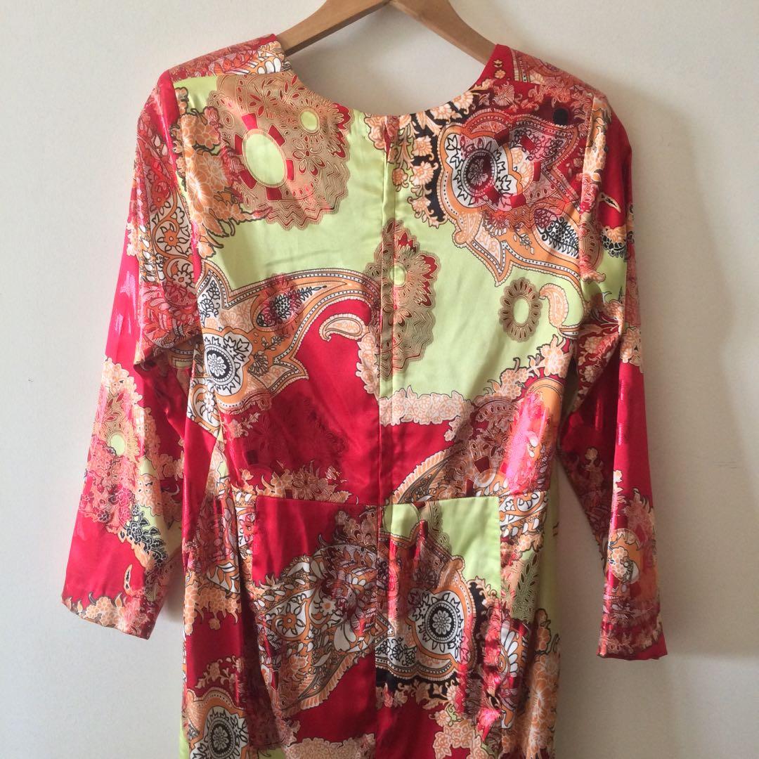 Custom Made Red Dress, Women's Fashion, Muslimah Fashion, Dresses on ...