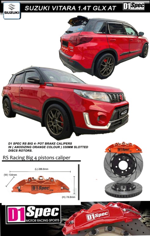 D1 spec RS Big brake kit ( 4 pot caliper, 330mm slotted disc ) - SUZUKI ...