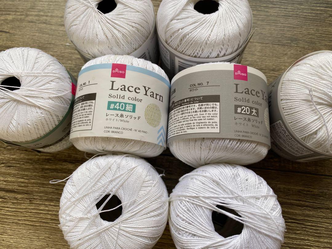 Daiso Lace Yarn Set, Hobbies & Toys, Stationery & Craft, Craft Supplies ...