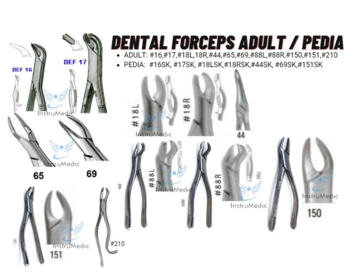 Dental Forceps Adult /Pedia / Forcep/ Pedo (Brand: Feldon), Health & Nutrition, Medical Supplies ...