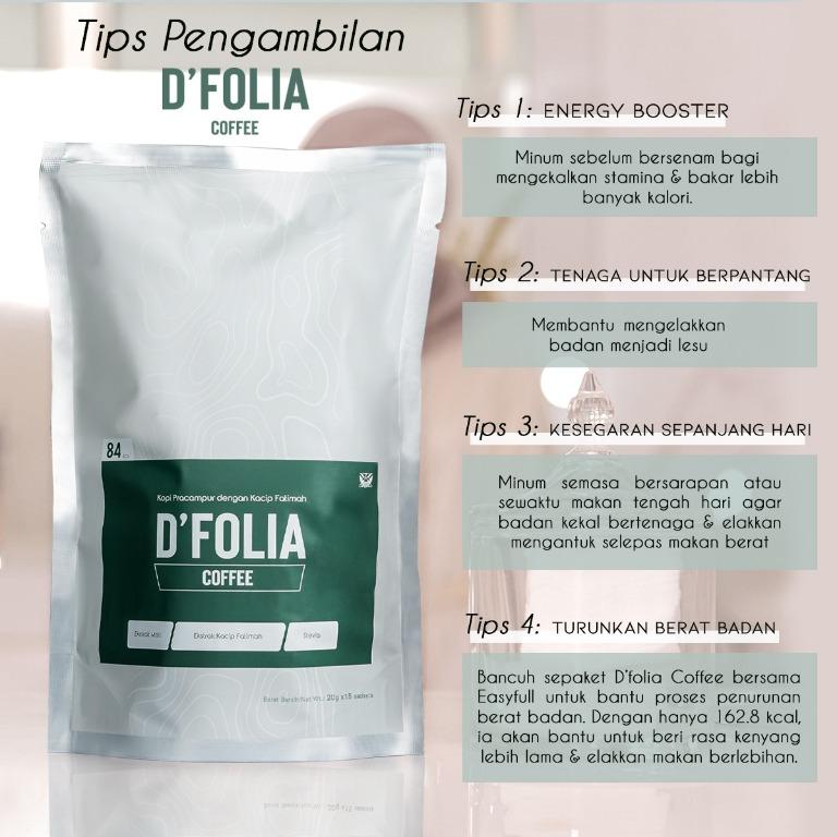 D'Folia Coffee Sendayu Tinggi, Health & Nutrition, Health Supplements ...