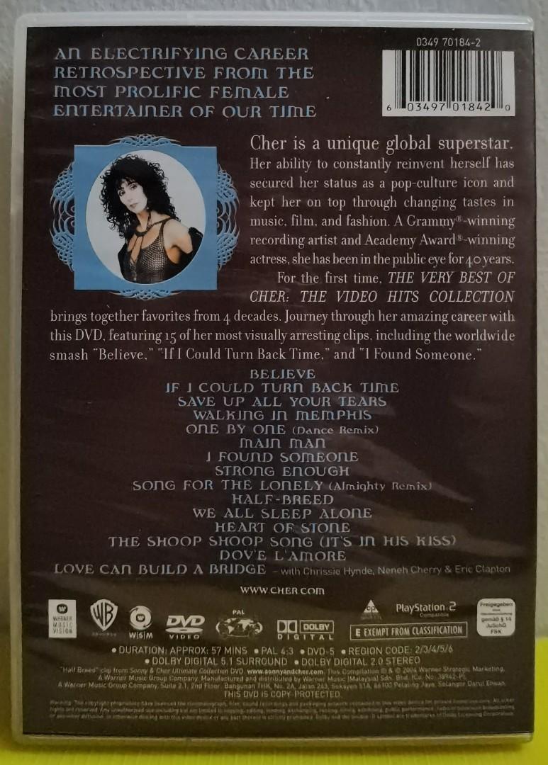 DVD: THE VERY BEST OF CHER - THE VIDEO HITS COLLECTION, Hobbies & Toys ...