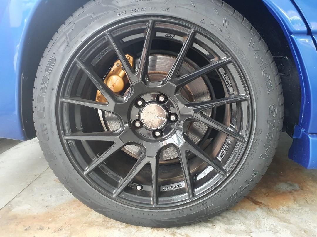 Enkei TM7 17 inch rims, Car Accessories, Tyres & Rims on Carousell