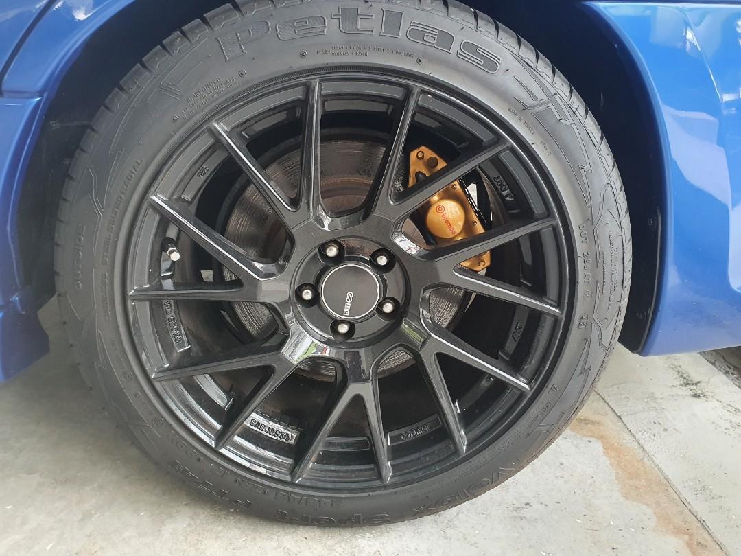 Enkei TM7 17 inch rims, Car Accessories, Tyres & Rims on Carousell