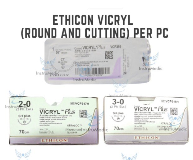 ETHICON VICRYL (ROUND AND CUTTING) sold per pc only, Health & Nutrition ...