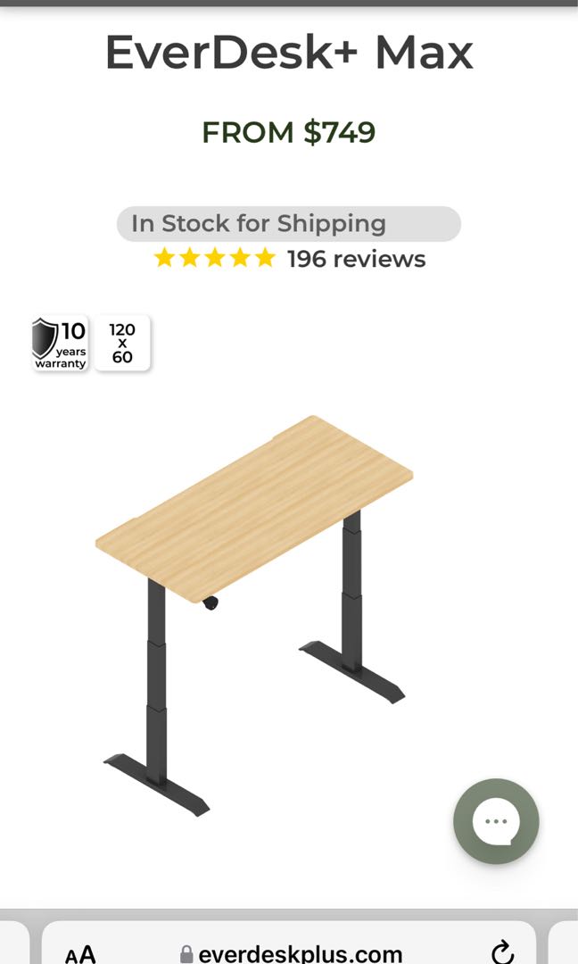 Everdesk Max, Furniture & Home Living, Furniture, Tables & Sets on ...