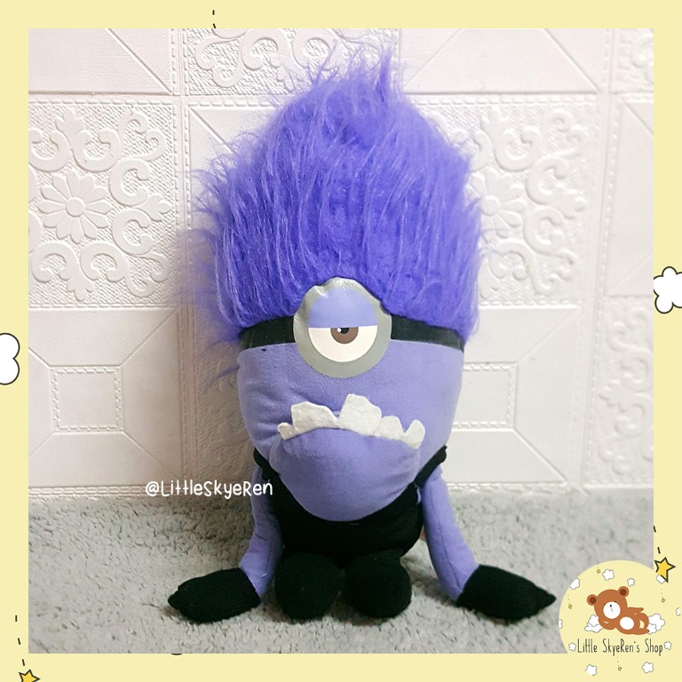 Evil Minion Violet Minion Despicable Me Plush Stuffed Toy, Hobbies ...