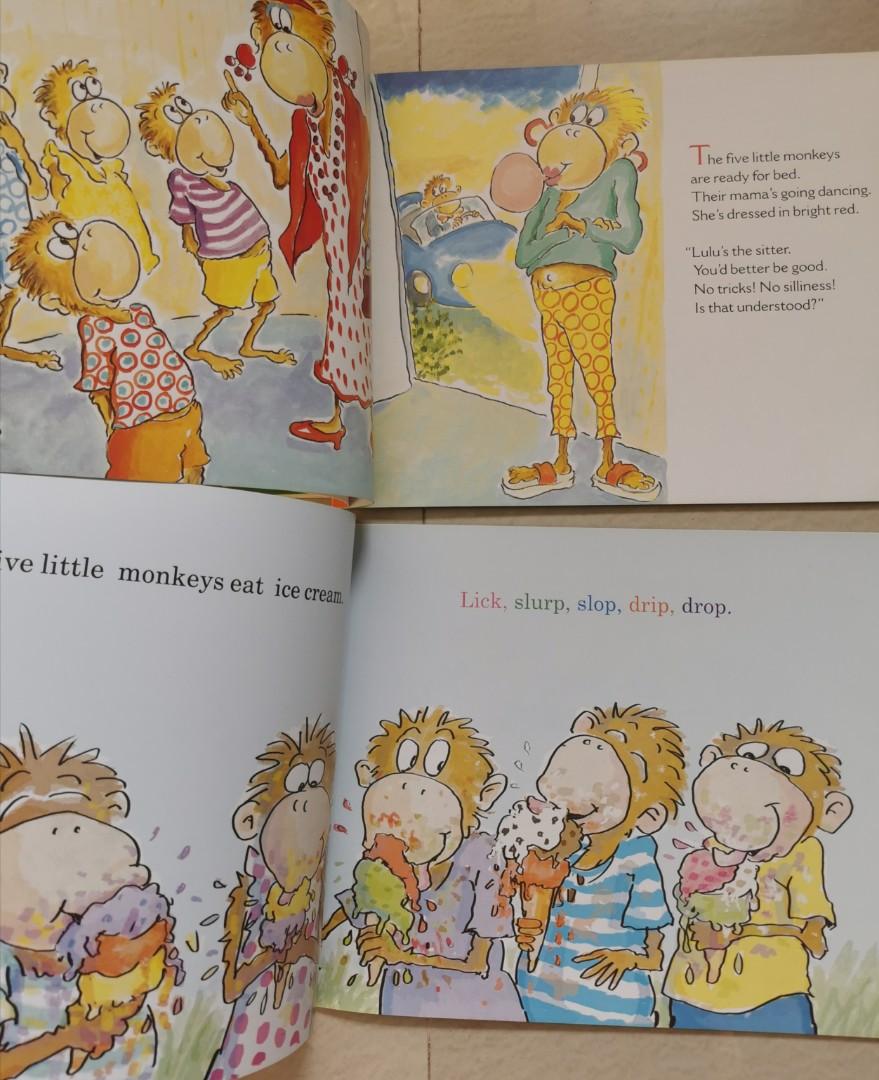 Five Little Monkeys Children's book story book, Hobbies & Toys, Books ...