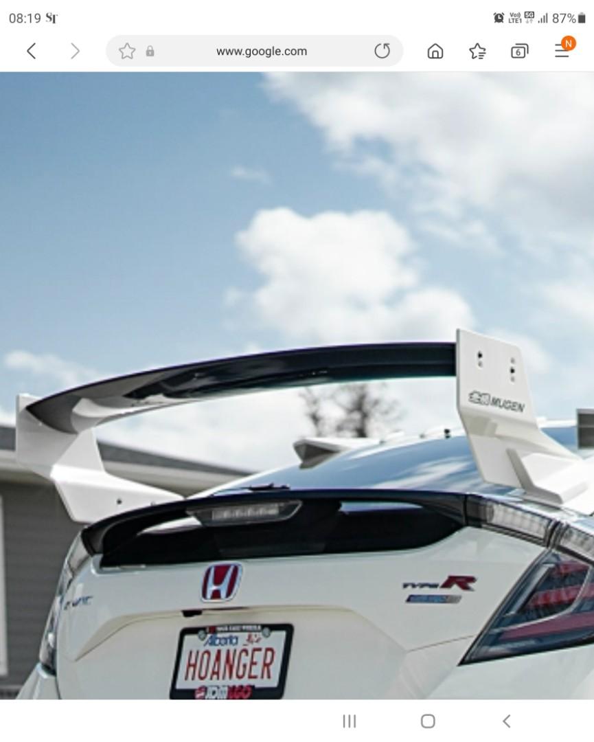 Brand new FK8 Mugen Rear Wing Spoiler *unpainted", Car Accessories ...