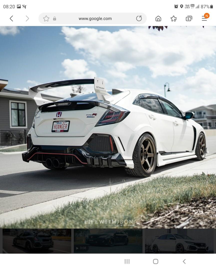 Brand new FK8 Mugen Rear Wing Spoiler *unpainted", Car Accessories ...