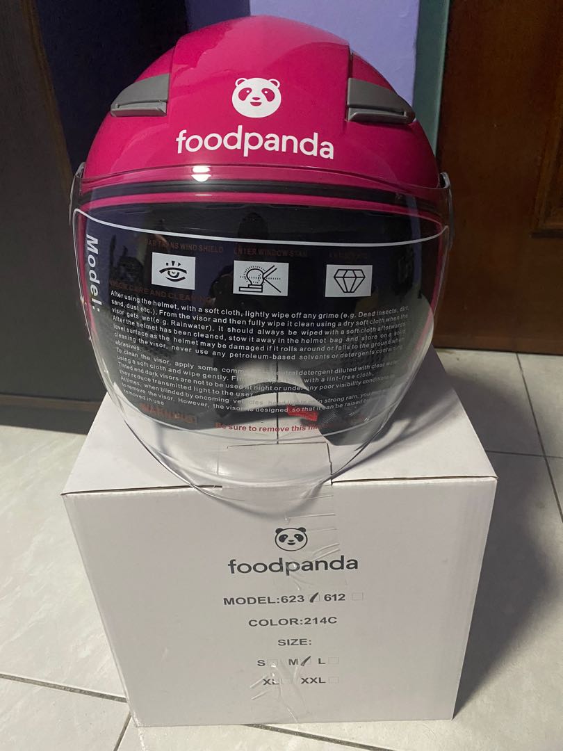 Foodpanda helmet size M, Motorcycles, Motorcycle Accessories on Carousell