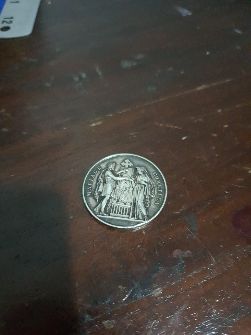 France jeton silver coin /token high relief, Hobbies & Toys ...