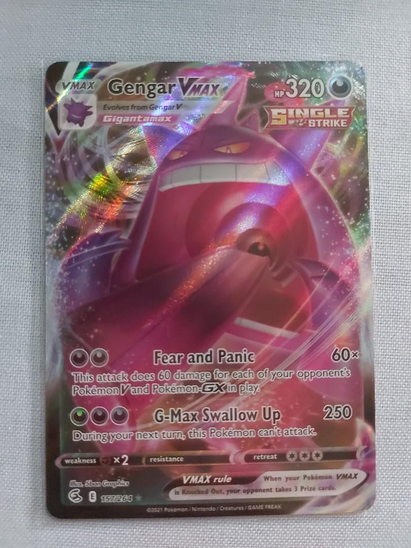 Gengar Vmax (Fusion Strike), Hobbies & Toys, Toys & Games on Carousell