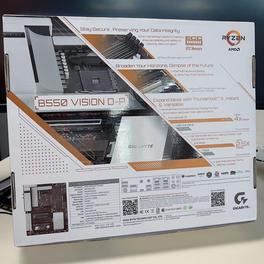 Gigabyte B550 Vision D P (AM4 Mount), Computers & Tech, Parts ...
