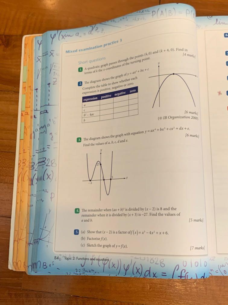 IB HL Math textbook + Statistics & Probability practice book, Hobbies ...