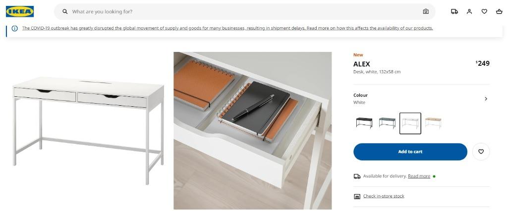 IKEA Alex Table, Furniture & Home Living, Furniture, Tables & Sets on ...
