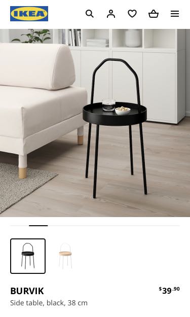 IKEA Burvik Side Table in red, Furniture & Home Living, Furniture ...