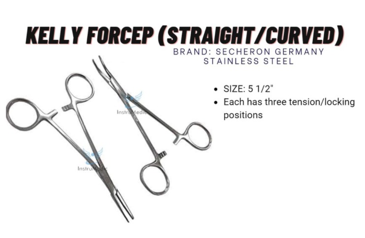 Kelly Forcep Straight/Curve Student (BRAND: SECHERON GERMANY), Health ...