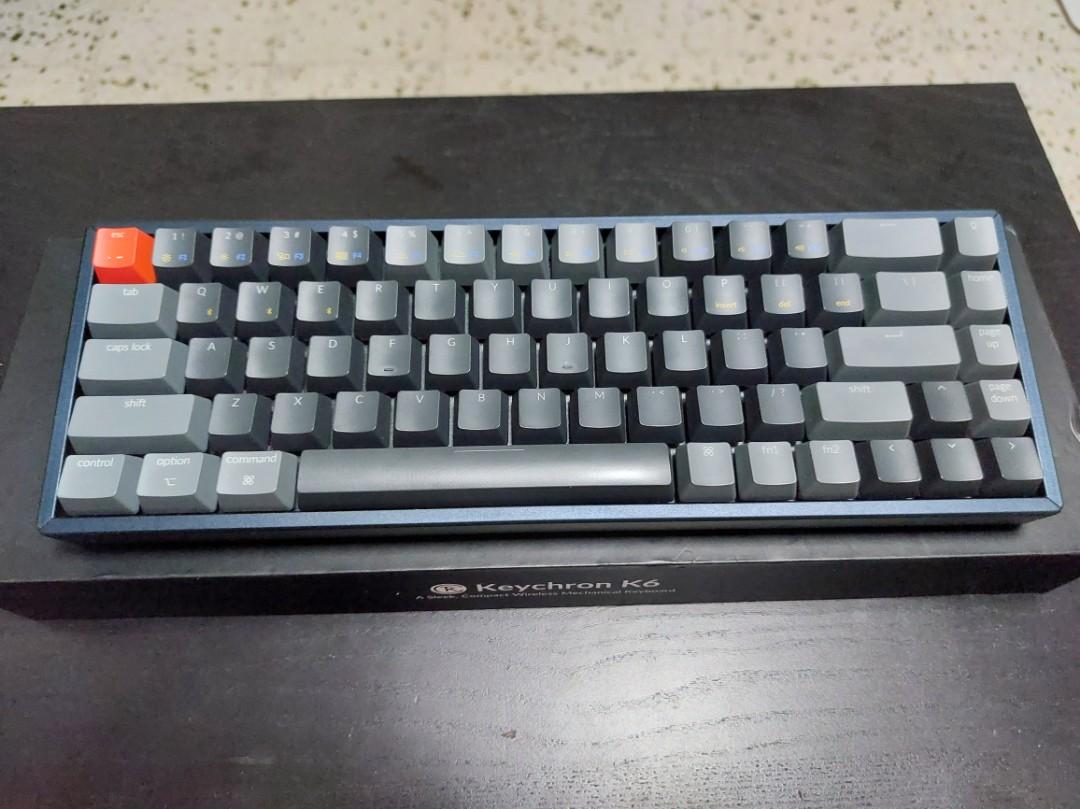 Keychron K6 w/ Gazzew Boba Gum Silent Linear Switches, Computers & Tech ...