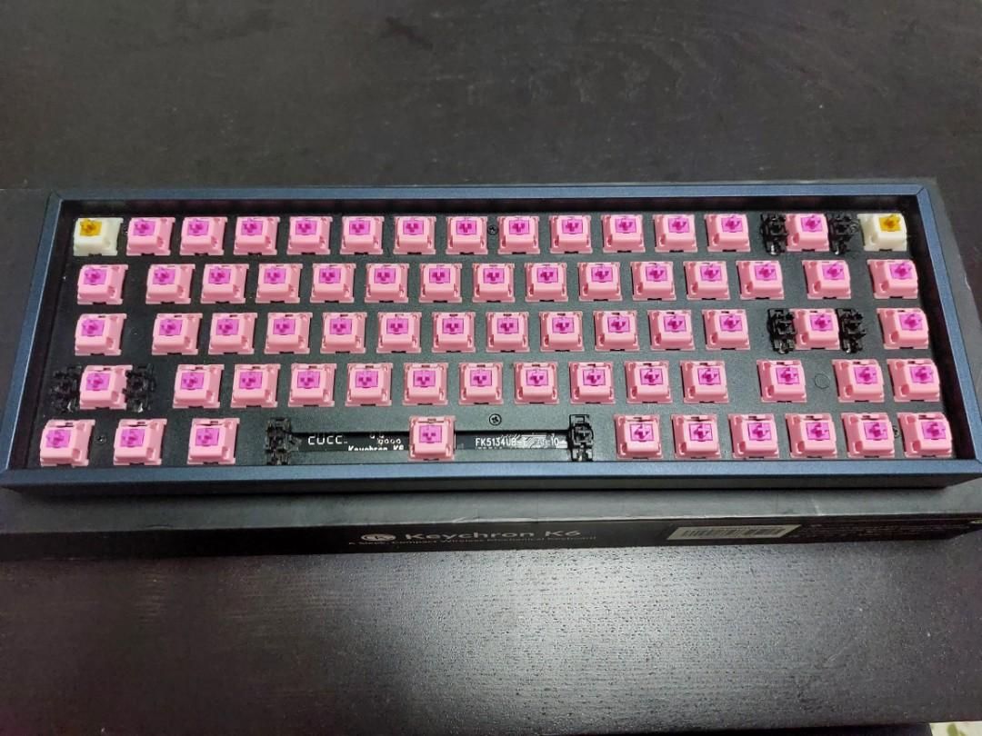 Keychron K6 w/ Gazzew Boba Gum Silent Linear Switches, Computers & Tech ...