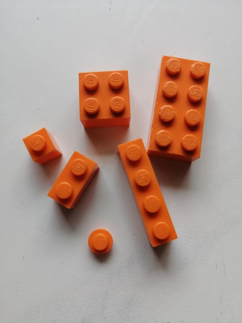 Lego Bricks Orange (75g), Hobbies & Toys, Toys & Games on Carousell