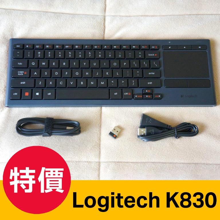 Logitech K830 Wireless Keyboard 背光無線鍵盤 唯一官方支援Oculus Quest 2 VR, 電腦＆科技 ...