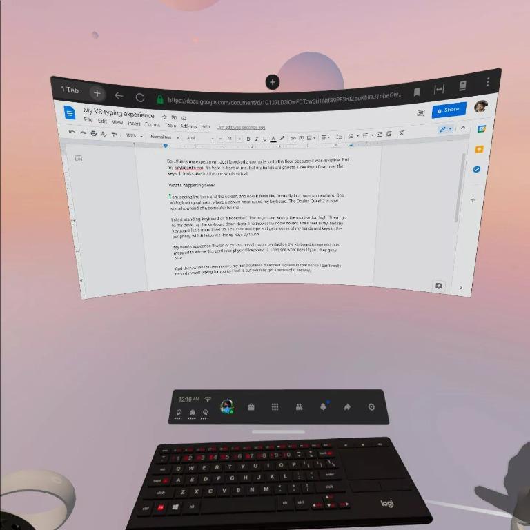 Logitech K830 Wireless Keyboard 背光無線鍵盤 唯一官方支援Oculus Quest 2 VR, 電腦＆科技 ...