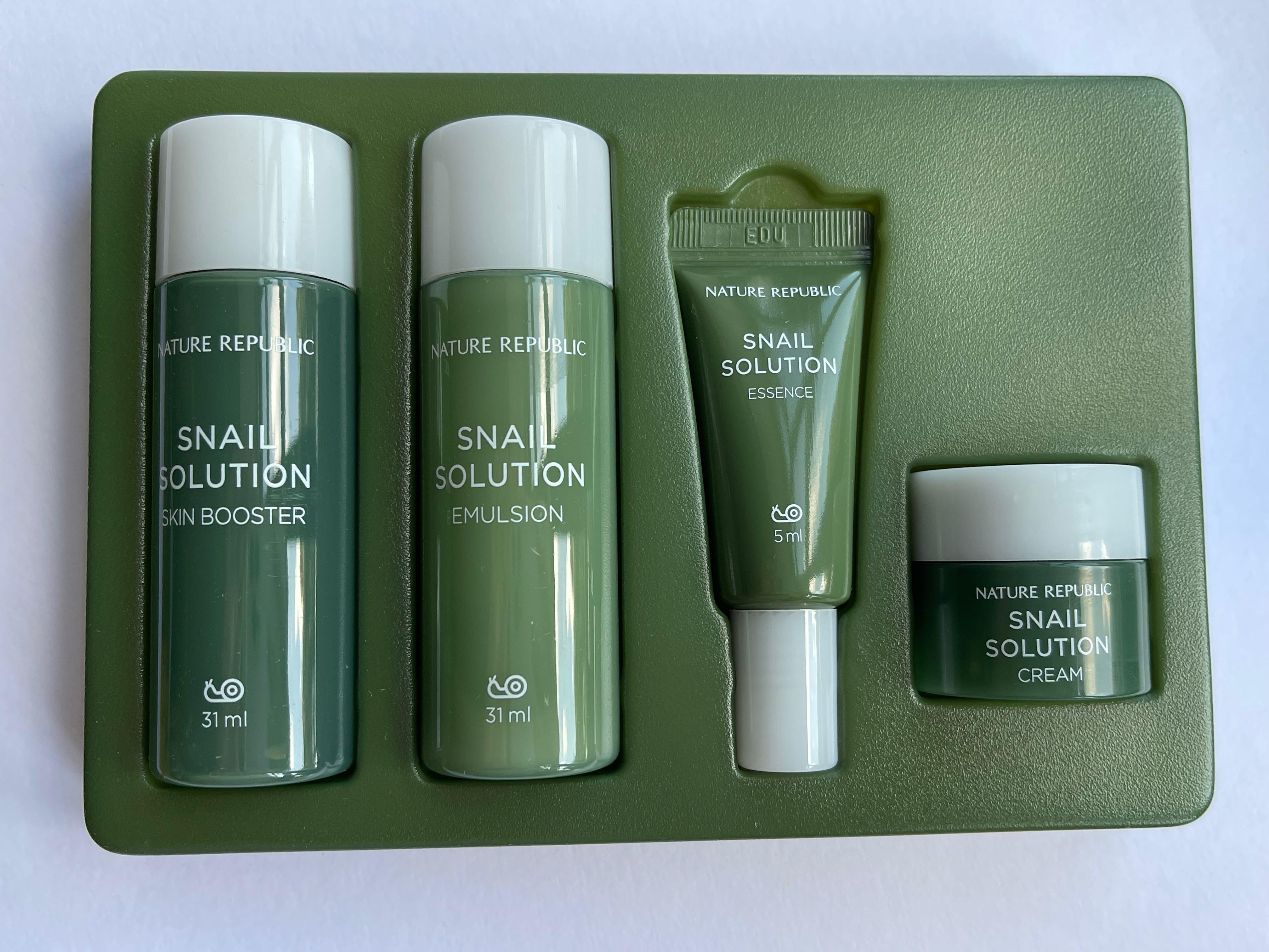 Nature Republic Snail Solution Foam Cleanser & Snail Solution Trial Kit ...