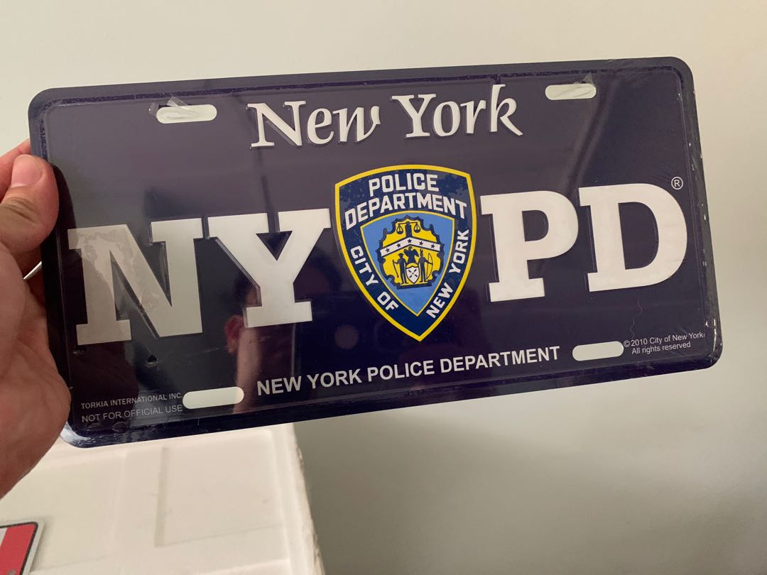 Nypd sign car plate, Furniture & Home Living, Home Decor, Vases ...