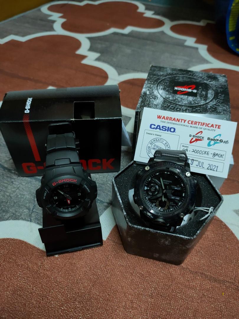 Original G-Shock (GA-2000 SKE & G-100-1B&), Men's Fashion, Watches ...