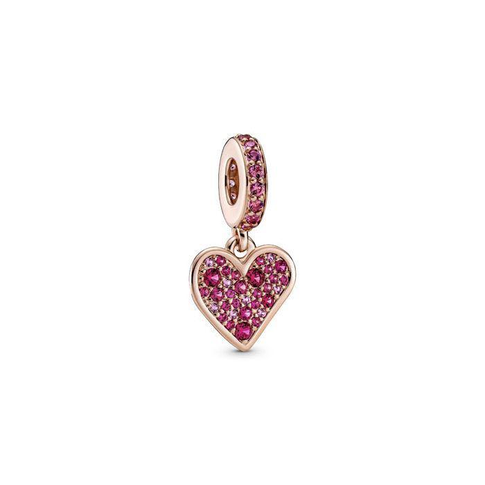 Pandora Freehand Pave Heart Dangle Necklace, Women's Fashion, Jewelry ...