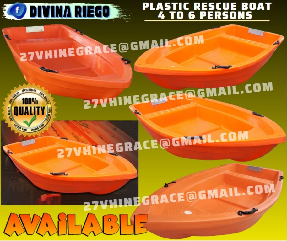 Plastic Rescue Boat with 4 to 5 Persons Capacity, Sports Equipment ...
