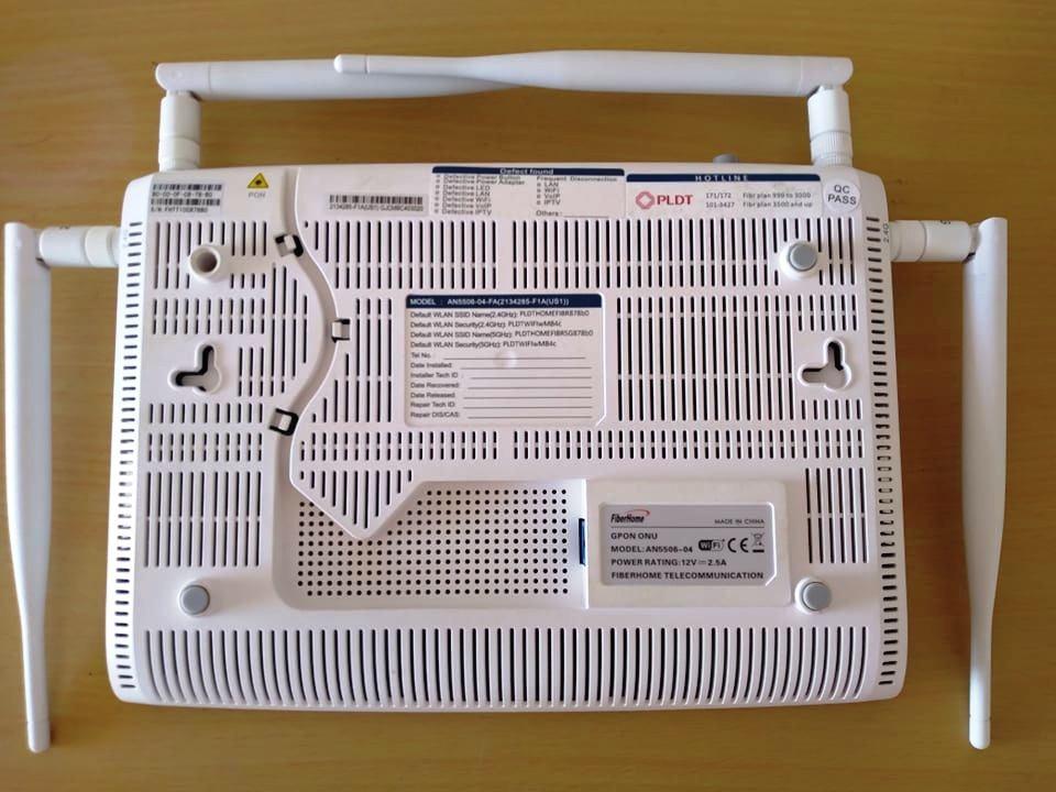 Pldt Fibr Fiberhome Router Gpon Onu An5506 04 Computers And Tech Parts And Accessories Networking