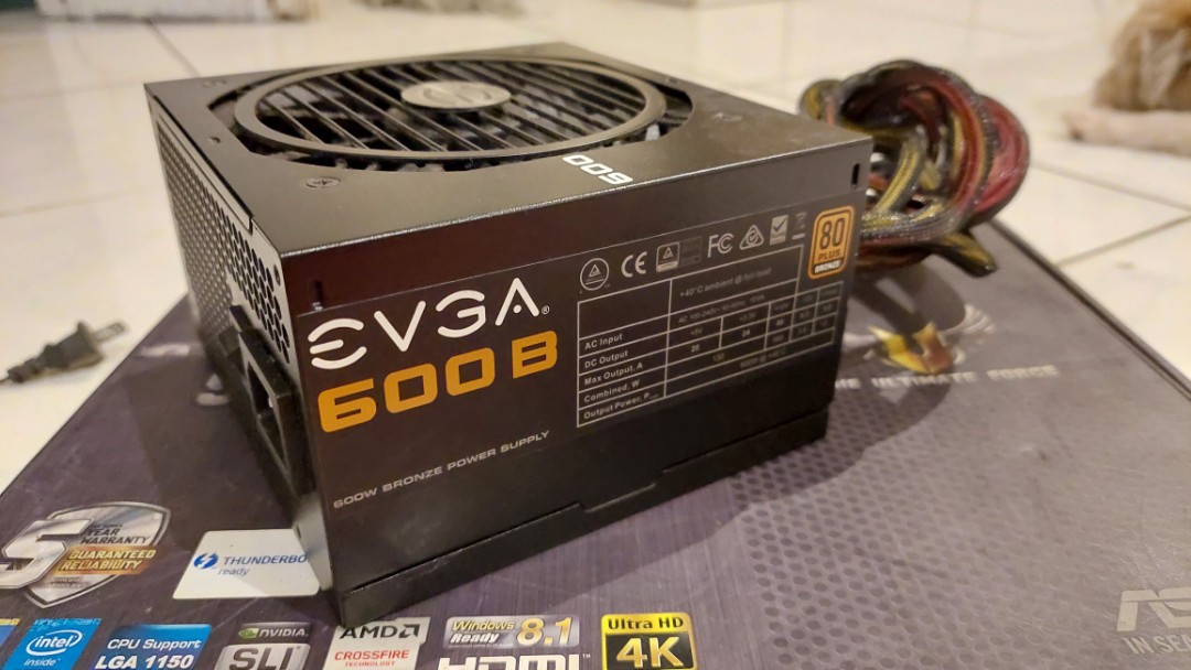 PSU EVGA 600w 80 Plus Bronze, Computers & Tech, Parts & Accessories ...