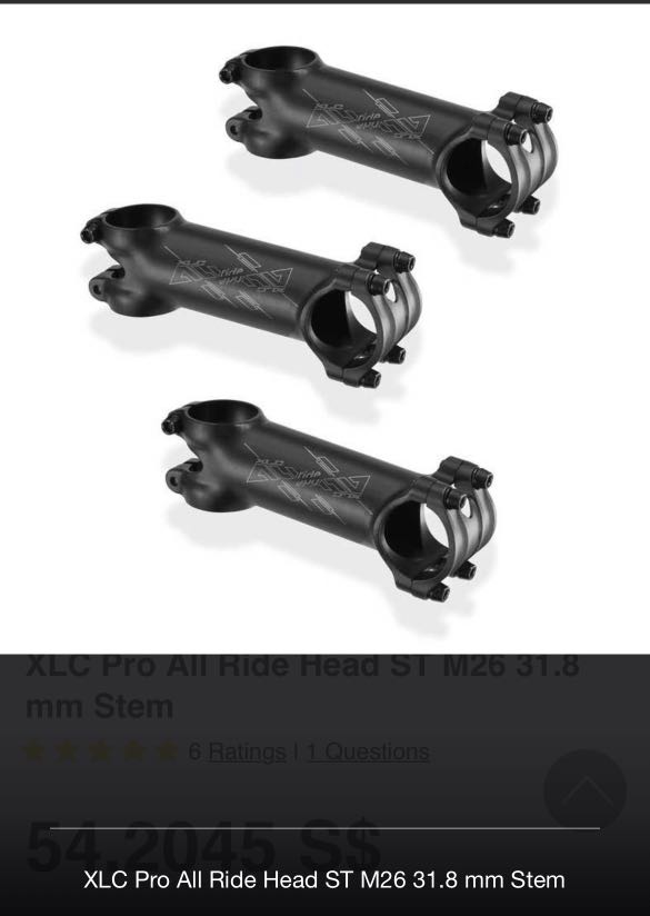 Road bike 70mm stem steerer 1 1/4, Sports Equipment, Bicycles & Parts ...