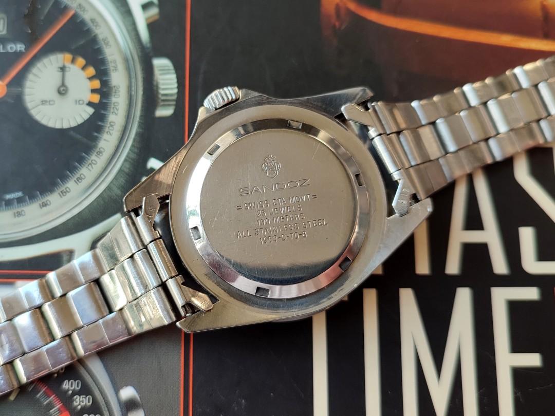 Sandoz Submariner ref.1953-D-70-8 Large Diver, Luxury, Watches on Carousell