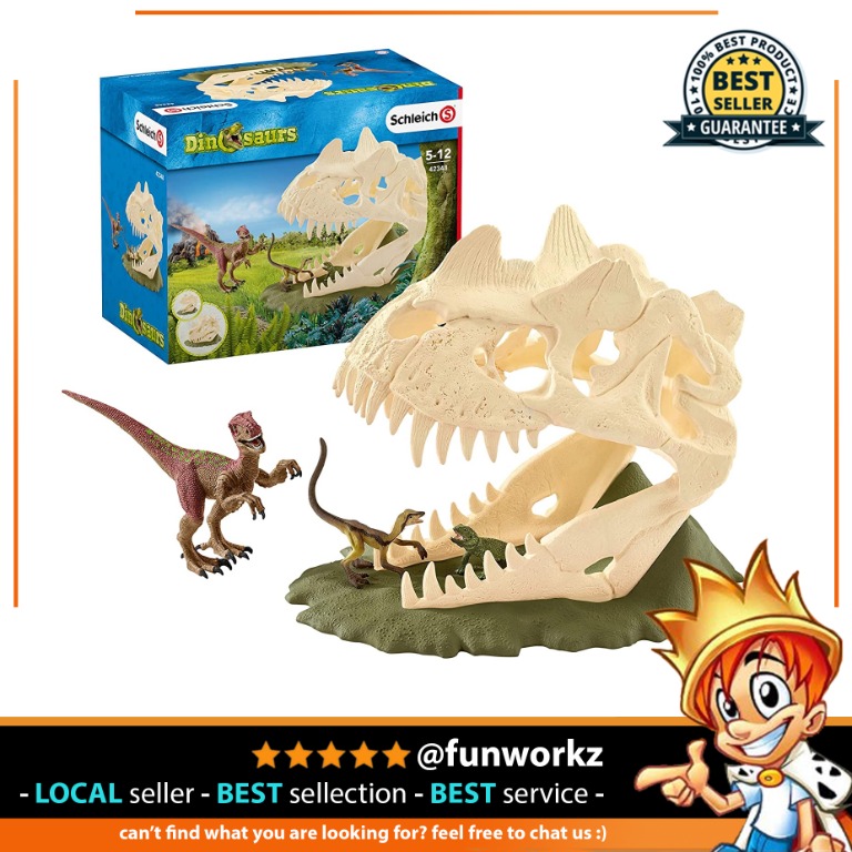 Schleich Large Skull Trap with Velociraptor Dinosaur Action Toy Figure ...