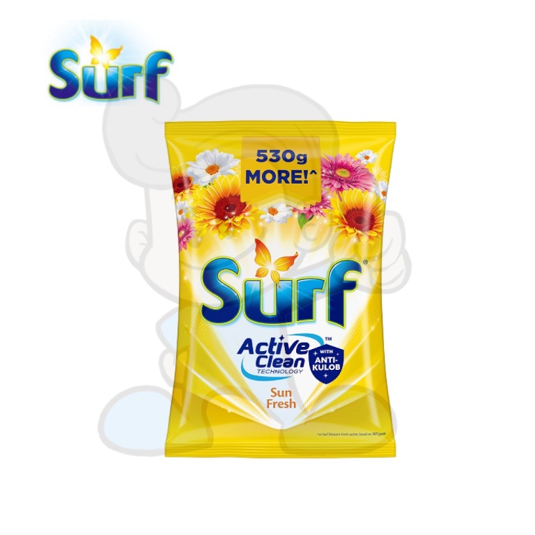 Surf Sun Fresh Laundry Powder Detergent with Active Clean Technology ...