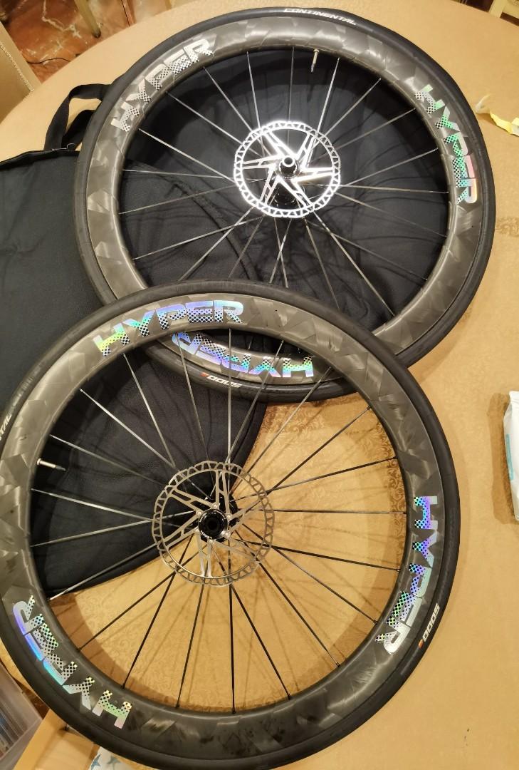 Winspace Hyper 50mm wheelset w GP5000 tyres, Sports Equipment, Bicycles ...
