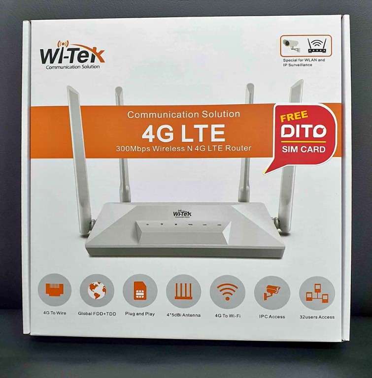 Wi-TEk Communication Solution WI-LTE300 4G LTE Router / Sim Card Router ...
