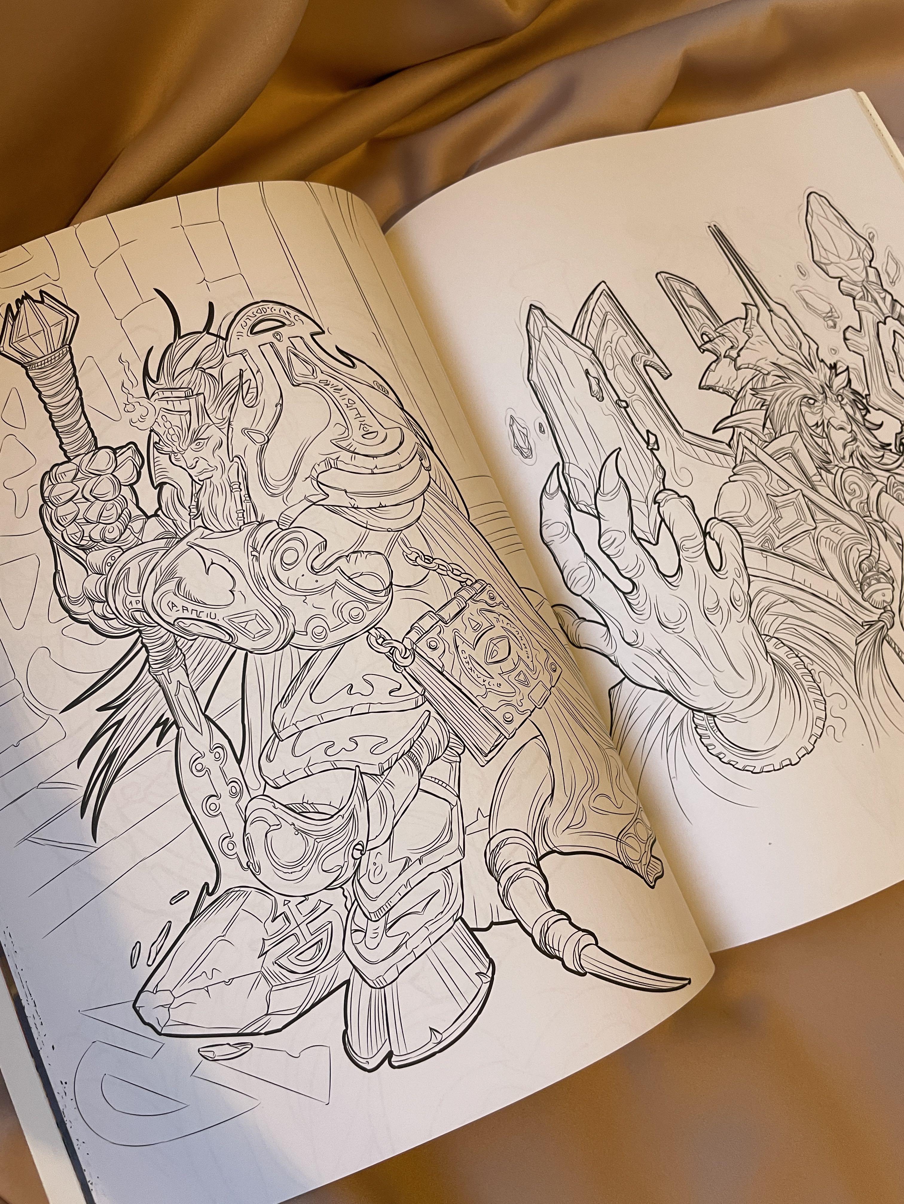 world of warcraft coloring book