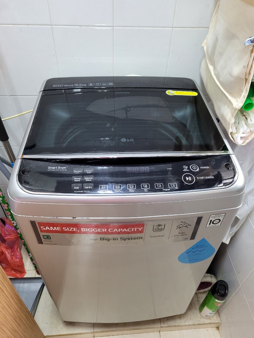 10kg LG Washer Direct Drive top load, TV & Home Appliances, Washing ...