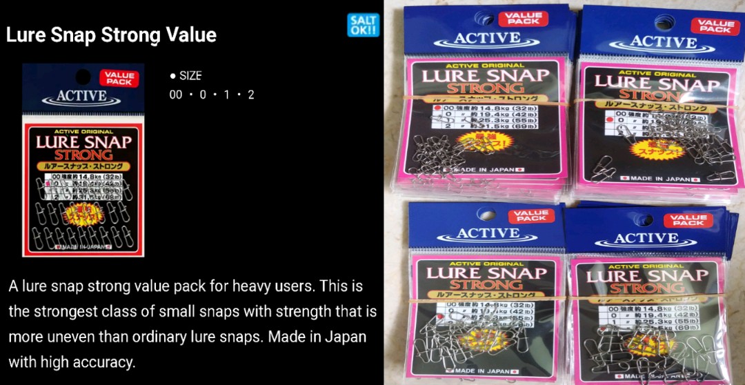 Active Strong Snaps made in Japan, Sports Equipment, Fishing on Carousell