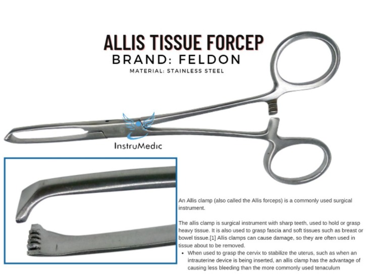 Allis tissue forcep Feldon brand, Health & Nutrition, Medical Supplies ...