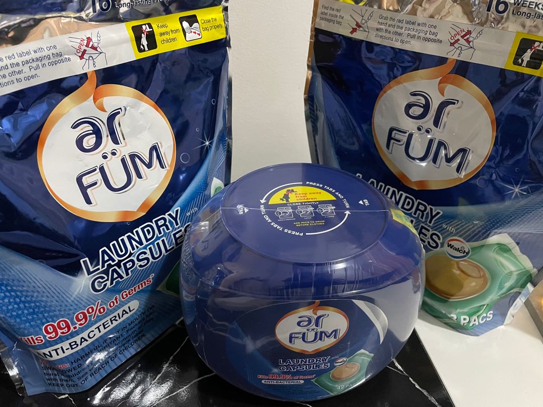 Ar Fum Laundry Capsule 48pods Anti Bacterial, Beauty & Personal Care ...